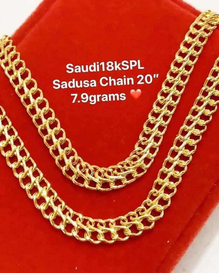 18K Saudi Gold Double Lock Chain Japan Style 10 Cut VSPL on Carousell