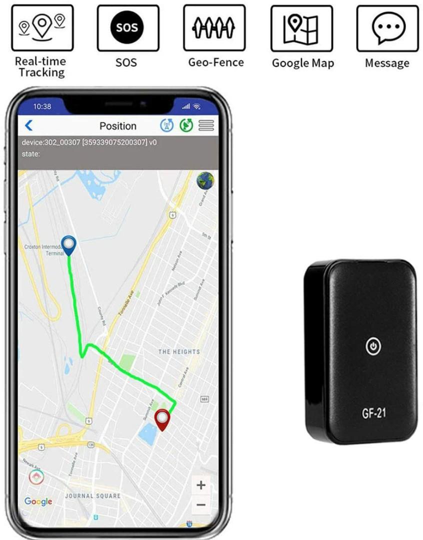 1978) GPS Tracker Mini Portable SOS GPS Location Tracker Real Time Anti ...