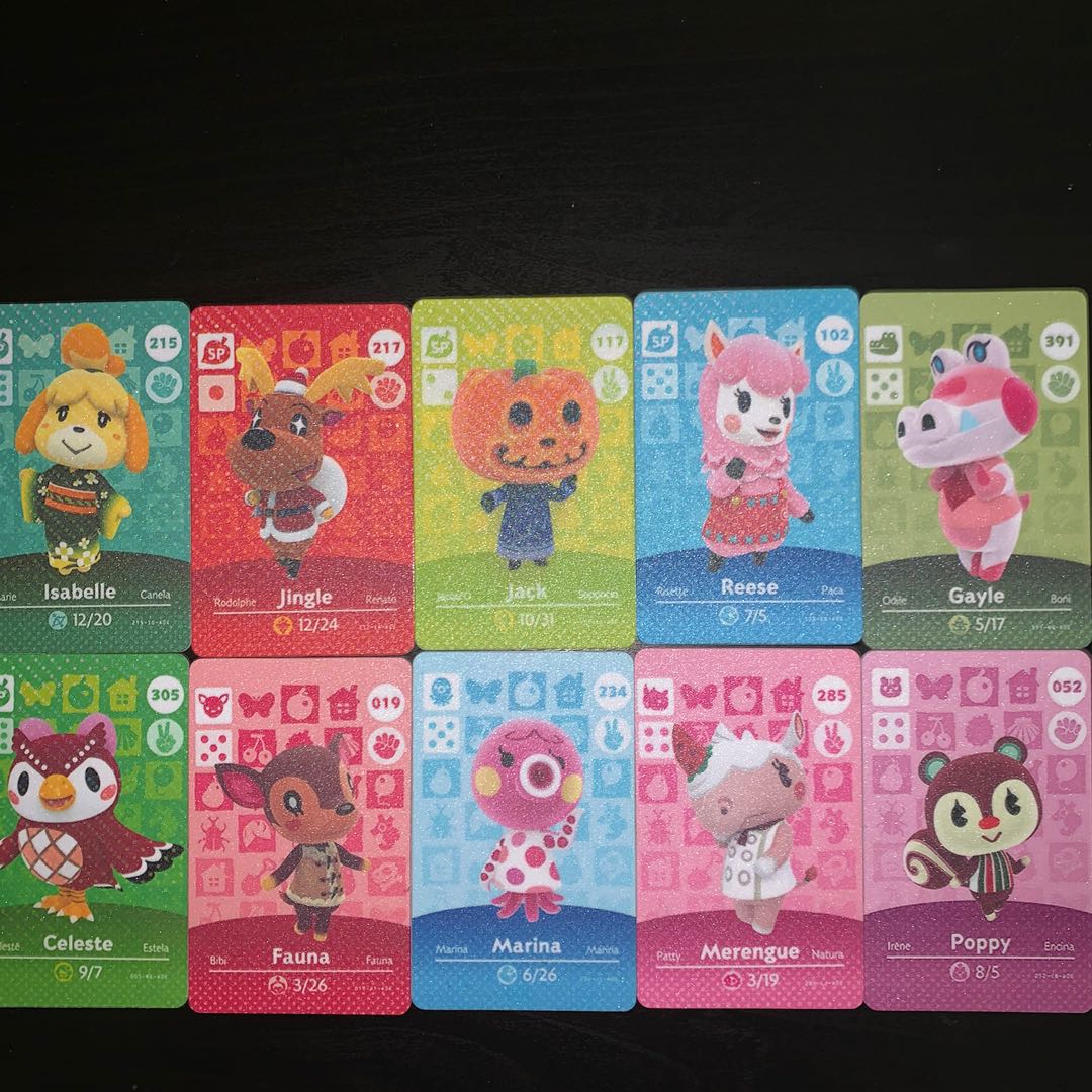 ACNH amiibo cards, Video Gaming, Gaming Accessories, Game Gift Cards ...