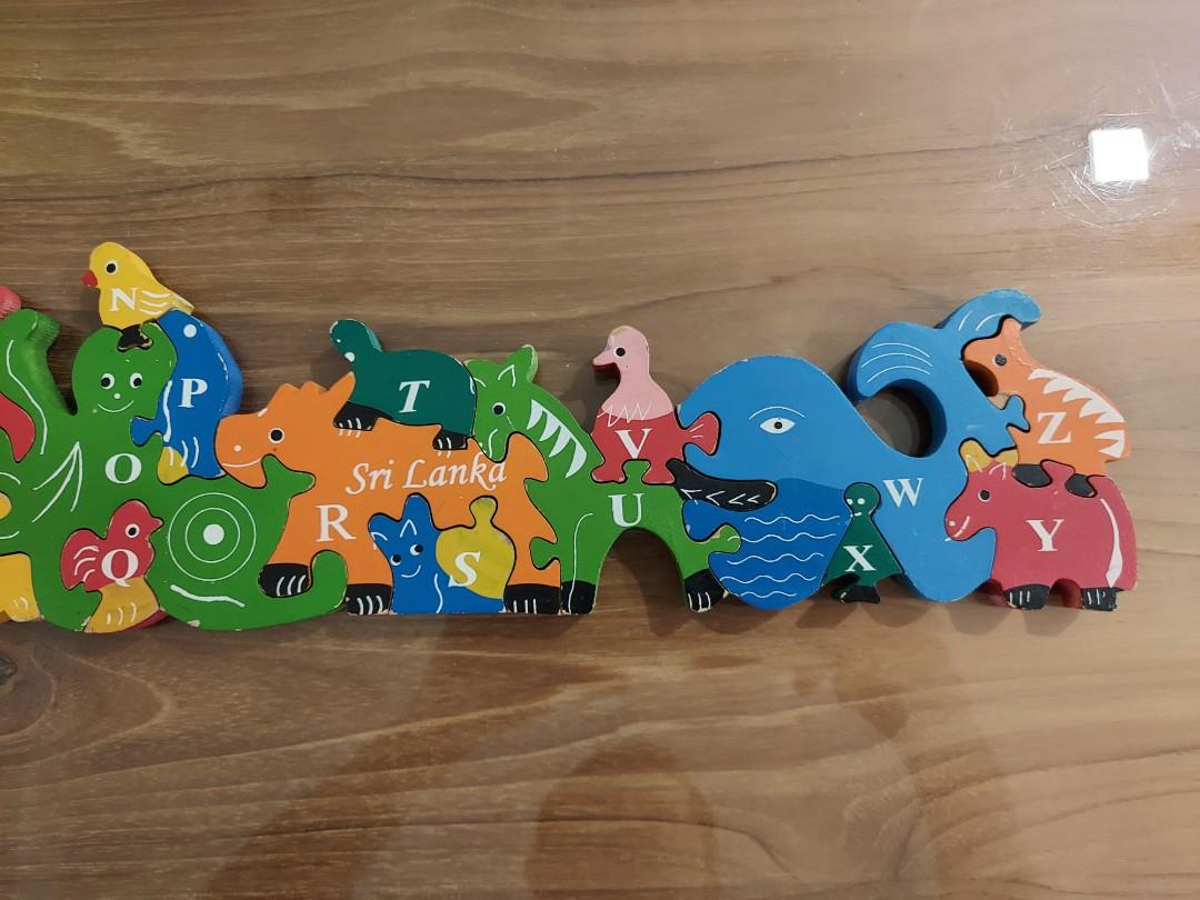 Alphabet Animal Puzzle Wood, Babies & Kids, Toys & Walkers on Carousell