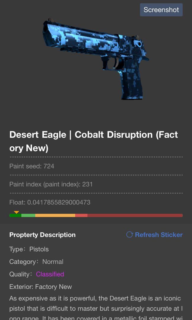 cobalt disruption desert eagle FN, Video Gaming, Gaming Accessories ...