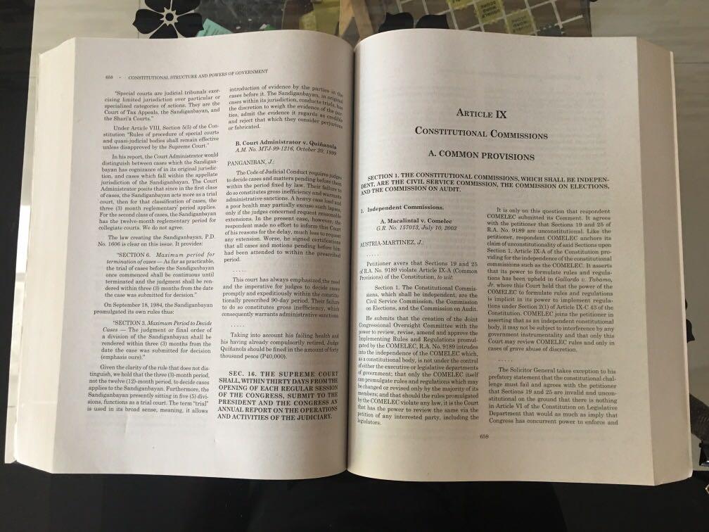 Constitutional Structure and Powers of Government Part I (Bernas) 2010 ...