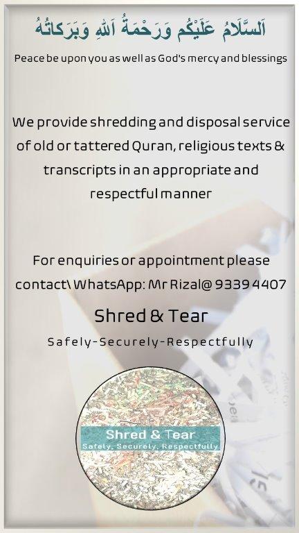 Disposal Service of old/tattered Al Quran, Home Services, Others on ...