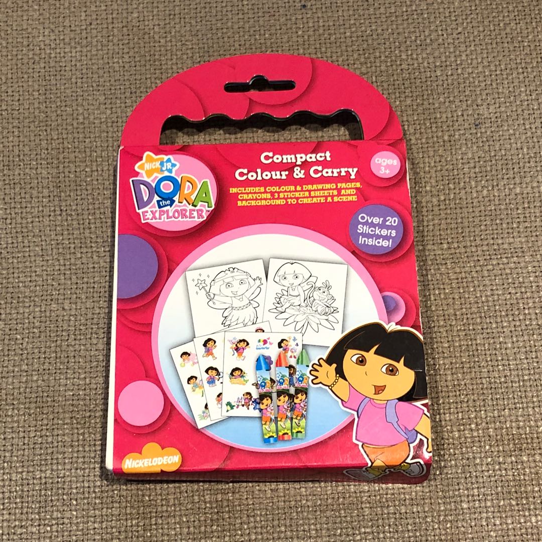 Dora compact colour and carry - crayon, stickers and colouring pages ...