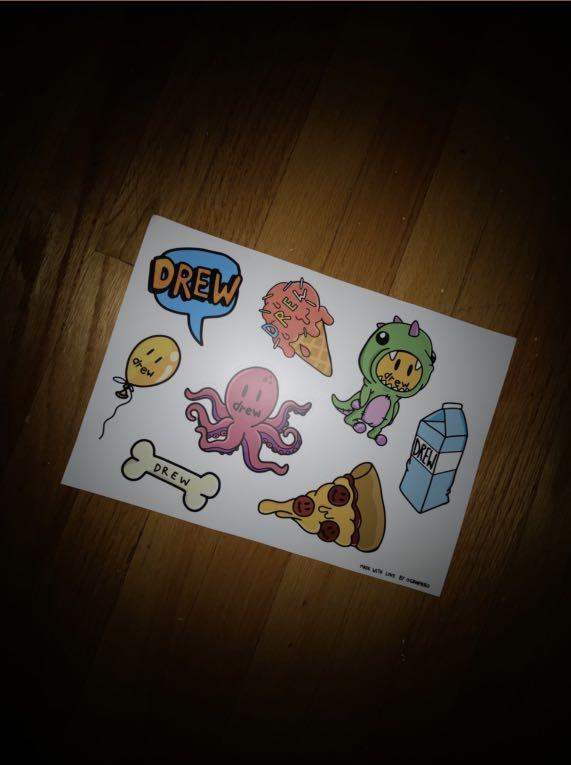 Drew House Sticker Sheet, Hobbies & Toys, Stationery & Craft, Craft ...