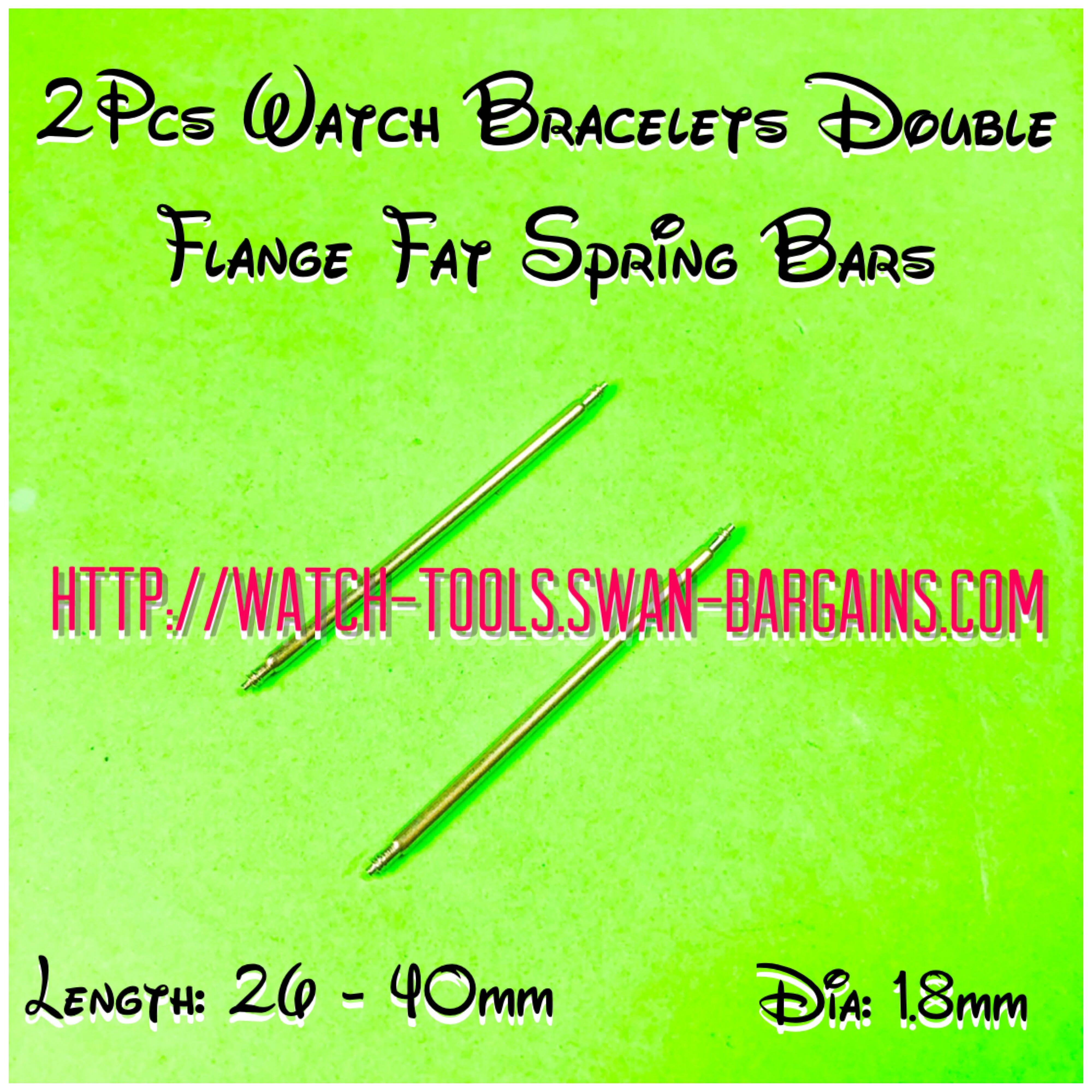 Extra Long Stainless Steel Double Flange Spring Bars (26mm - 40mm ...