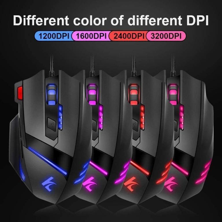 Gaming Mouse Wired Programmable 7 Buttons - Hcman [Upgraded Version ...