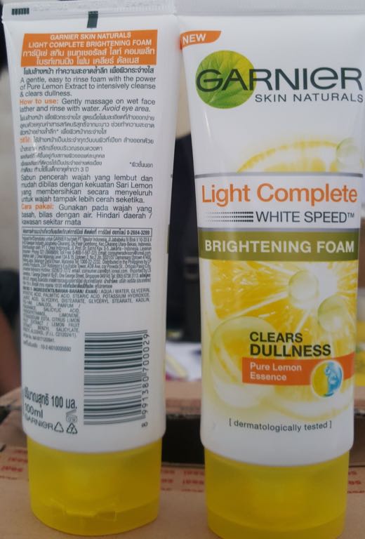 Garnier light complete brightening foam 100ml, Health & Beauty, Face ...