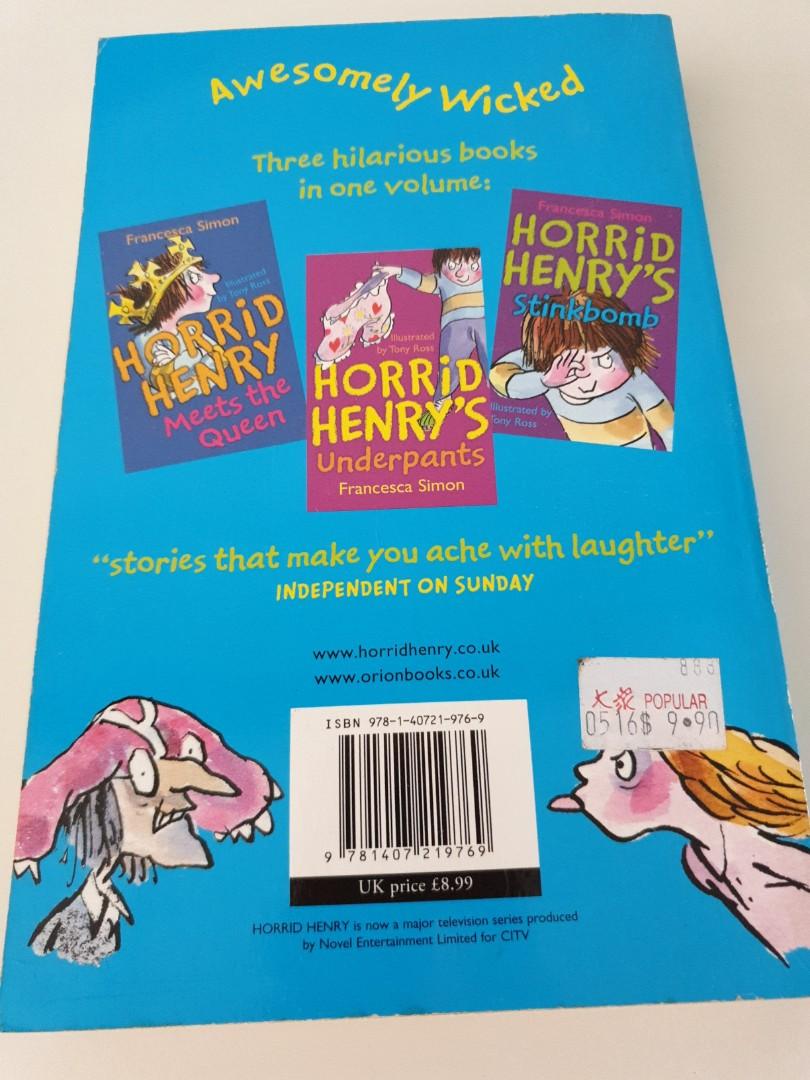 Horrid Henry A Giant Slice of Horrid Henry 3 books in 1, Hobbies & Toys ...