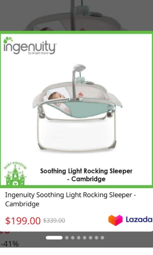 Ingenuity Soothing Light Rocking Sleeper / Rocker, Babies & Kids ...