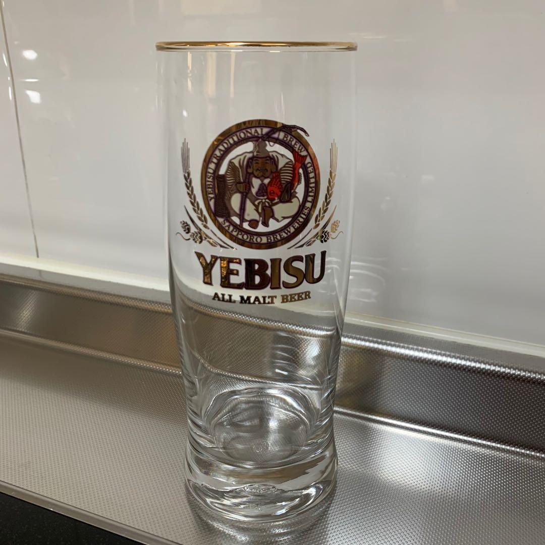 Japanese Yebisu beer glass set, Furniture & Home Living, Kitchenware ...