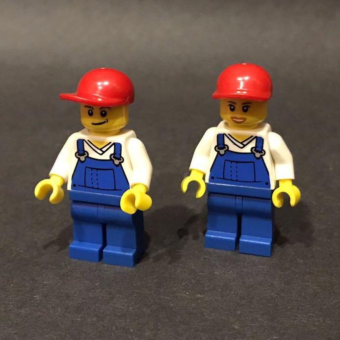 LEGO City Worker Minifigure (couple set), Hobbies & Toys, Toys & Games ...