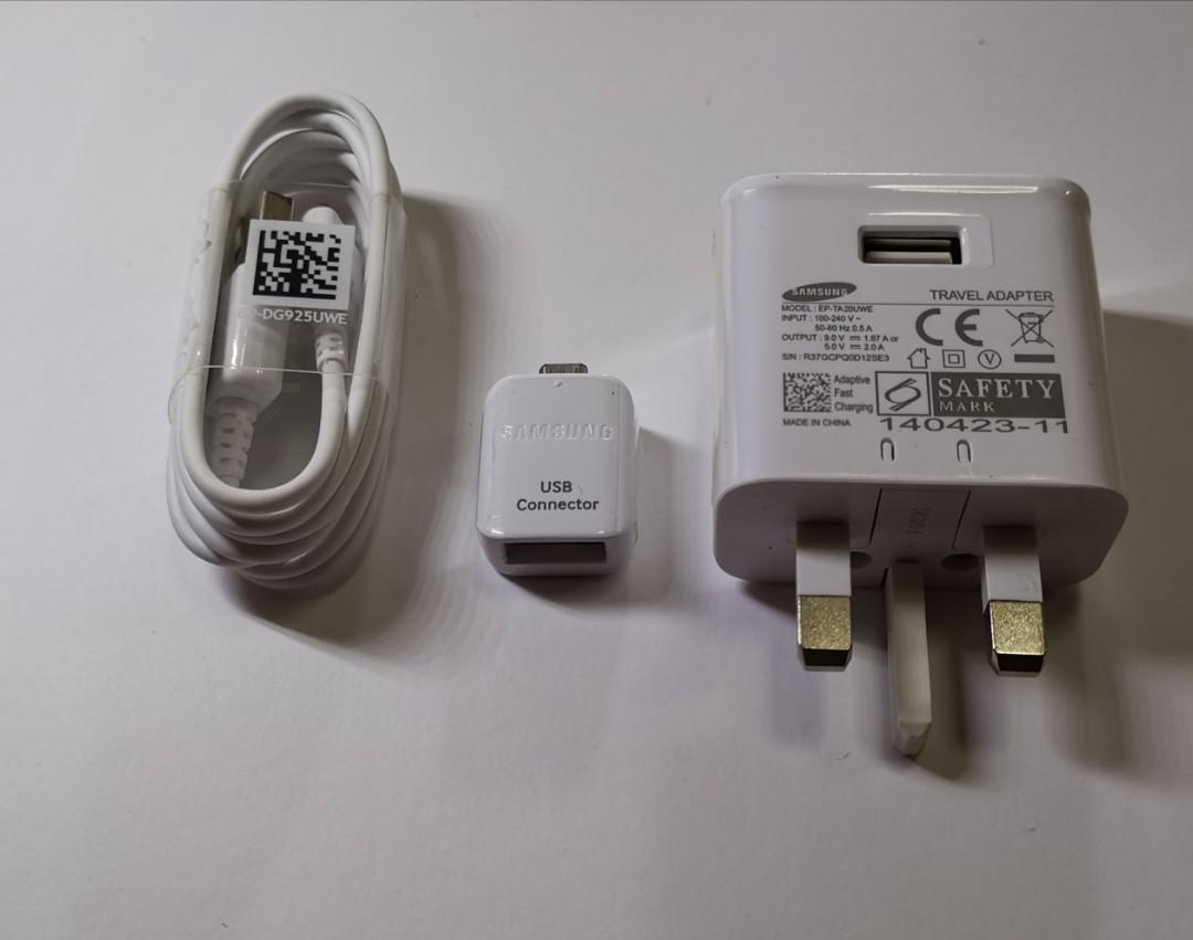 3-Pin Samsung original Travel Adapter and USB Connector, Mobile Phones ...