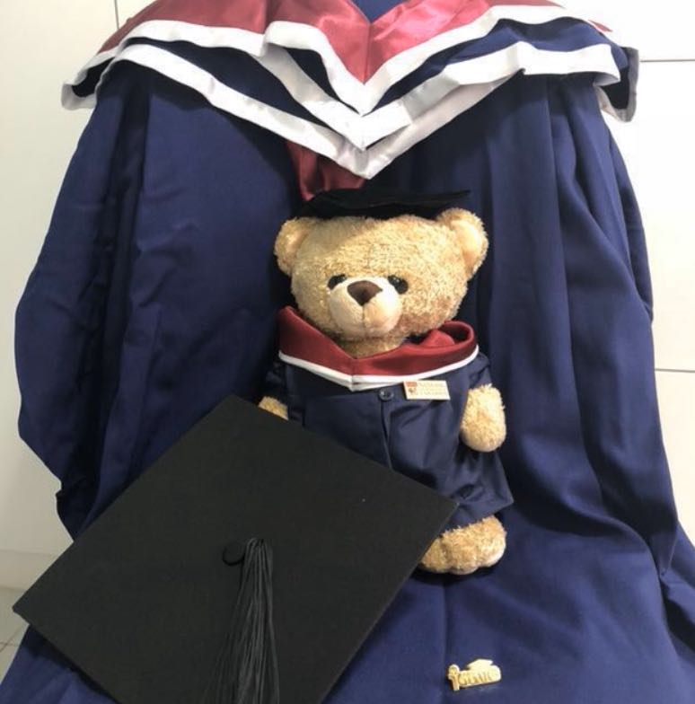 NTU graduation gown + bear, Everything Else on Carousell