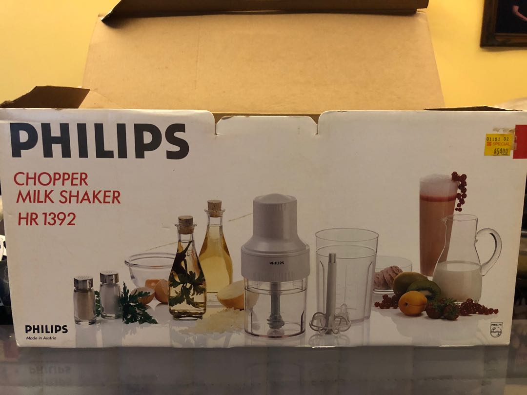Philips Chopper Milk Shaker HR1392, Home Appliances, Kitchenware on ...