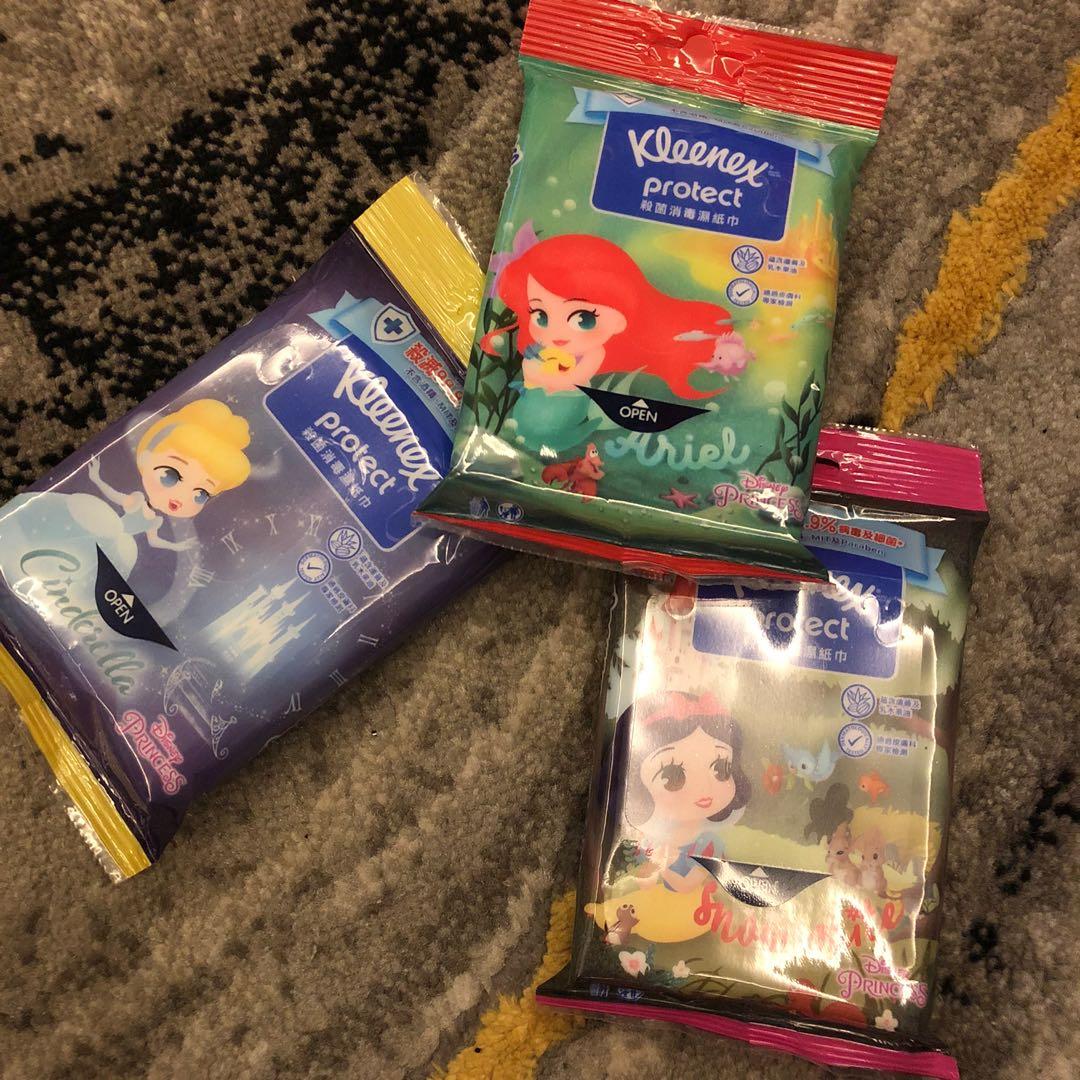 PO kleenex x Disney Cinderella, Snow White and Ariel water tissues ...