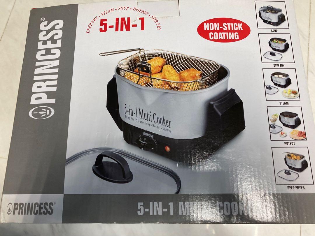 Princess 5 IN 1 Multi Cooker (1300W 五合一多功能電鍋) 煎炒蒸炸煮 送切菜器, 家庭電器, 廚房電器, 燒 ...