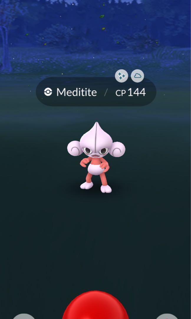 Pokemon Go Rare 0 stars Shiny Meditite- evolve? Add $5!, Toys & Games ...