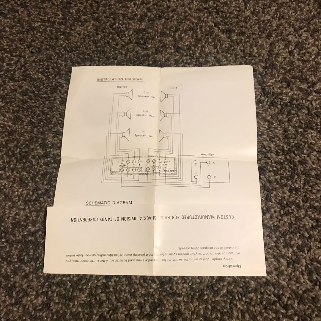 Realistic Stereo Remote Speaker Switch, Audio, Portable Music Players ...