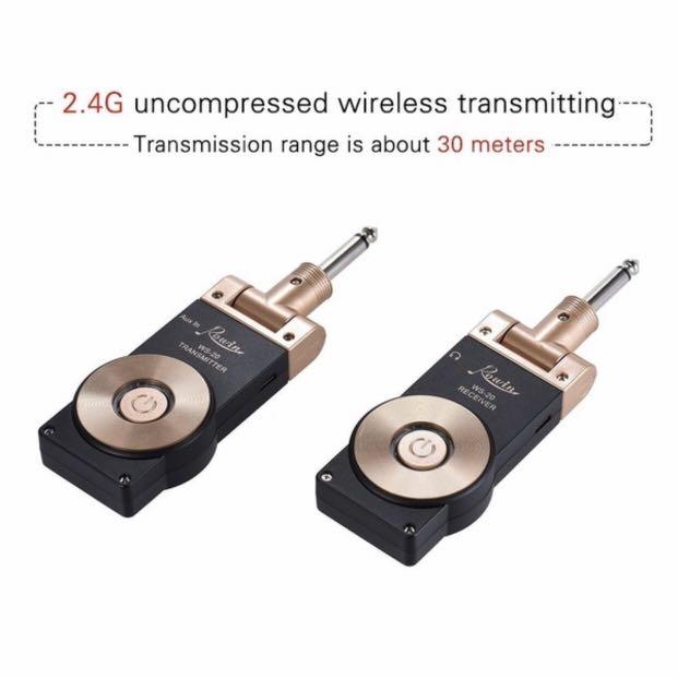 ROWIN WS-20 2.4G Wireless Rechargeable Electric Guitar Transmitter ...