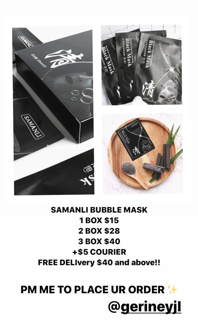 SAMANLI BUBBLE MASK , Beauty & Personal Care, Face, Face Care on Carousell