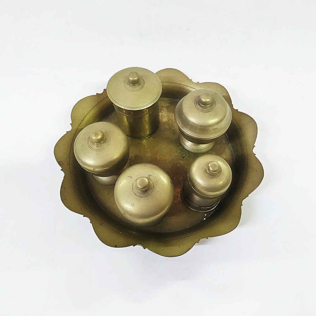 Sireh’ Brass box set Peti Sirih Pinang (antique), Furniture & Home ...