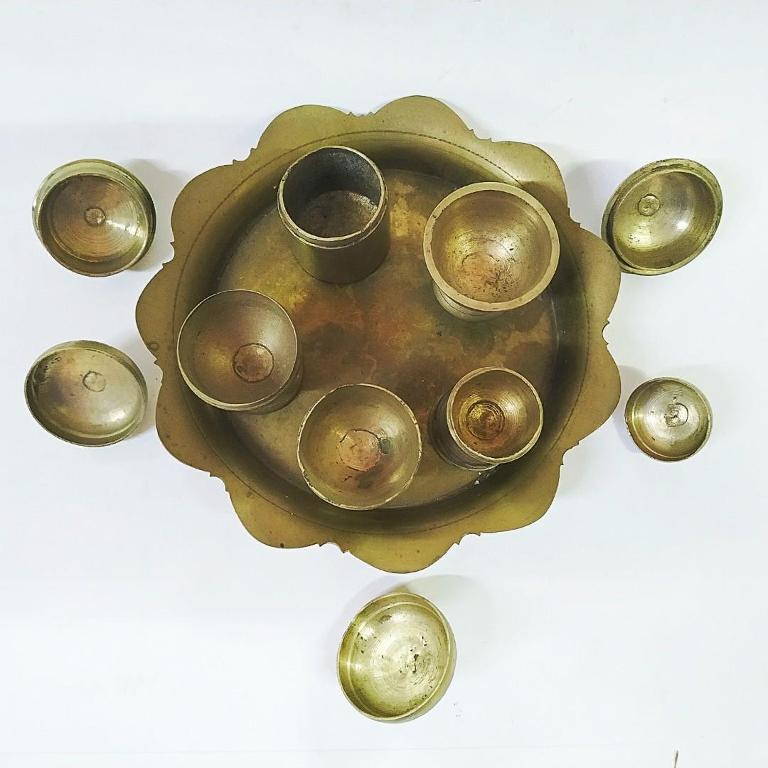 Sireh’ Brass box set Peti Sirih Pinang (antique), Furniture & Home ...