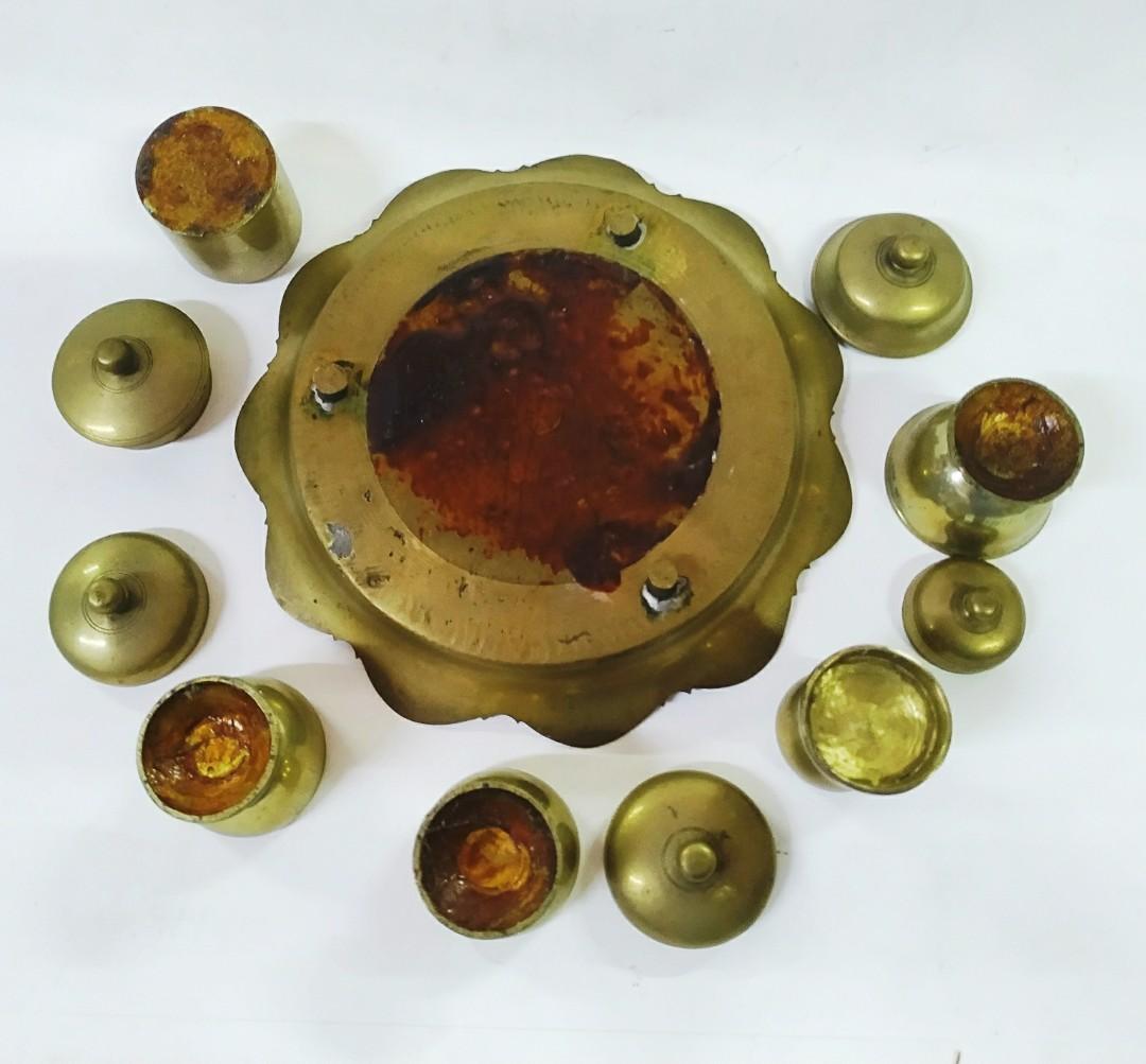 Sireh’ Brass box set Peti Sirih Pinang (antique), Furniture & Home ...