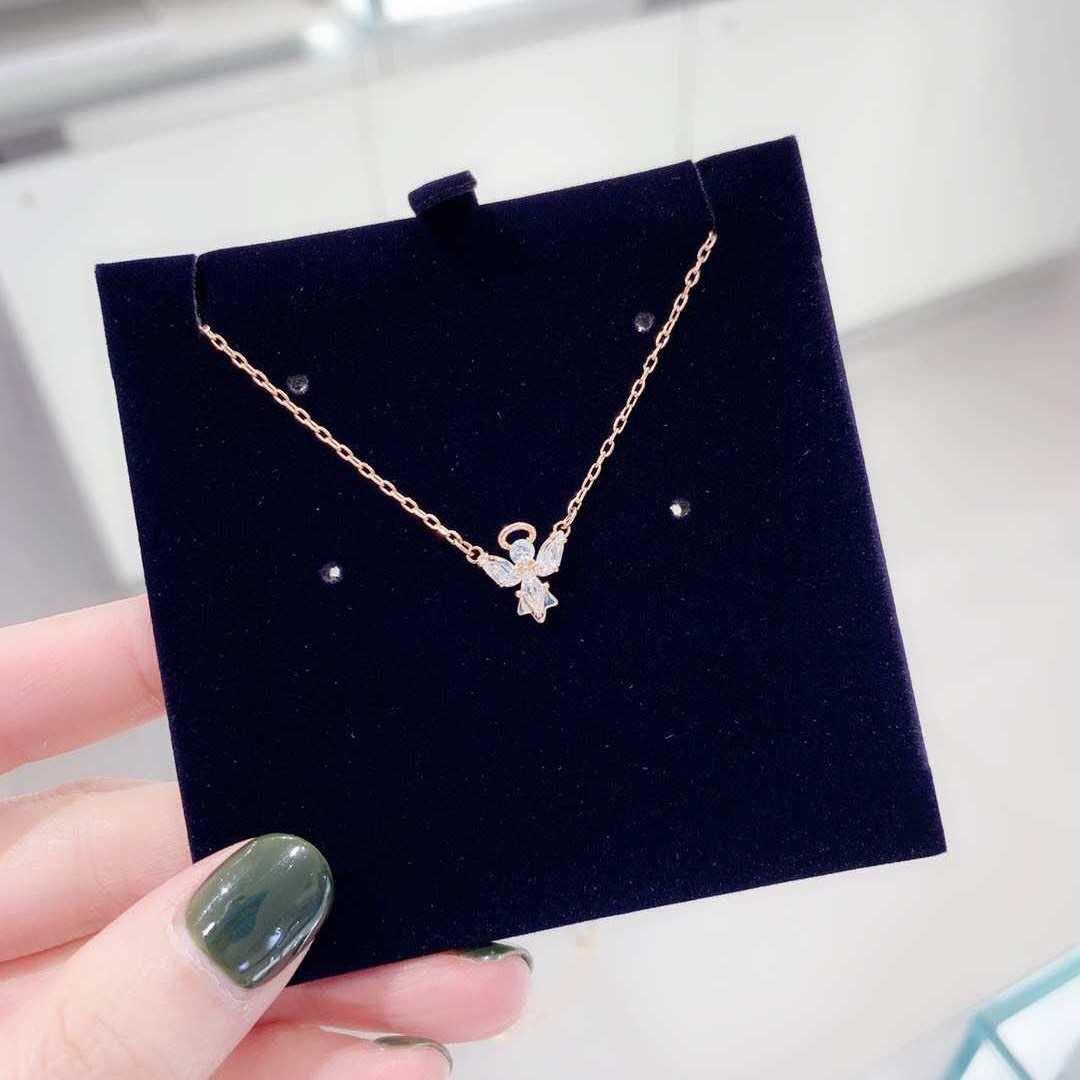 Swarovski Magic Angel項鏈，白色，鍍玫瑰金色調 #5498966, 名牌, 飾物及配件 - Carousell