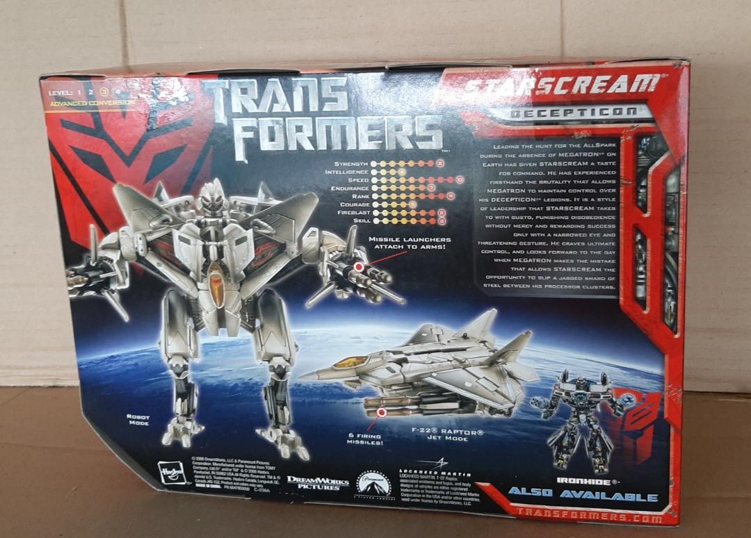 Transformers Starscream Decepticon F22 Raptor Jet, Hobbies & Toys, Toys ...