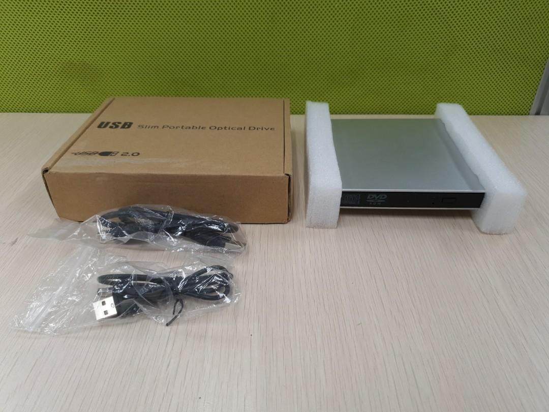 USB SLIM PORTABLE OPTICAL DRIVE 2.0, Computers & Tech, Parts ...