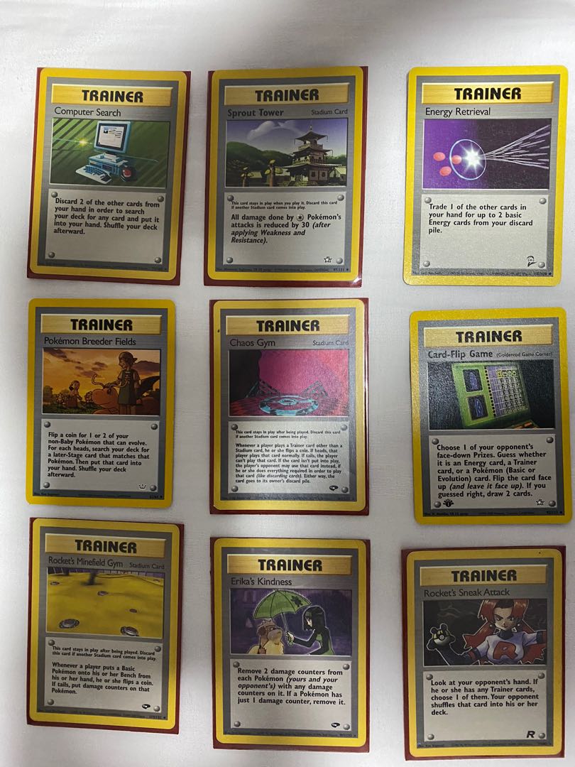 Vintage Pokemon Trainer Cards, Hobbies & Toys, Toys & Games on Carousell