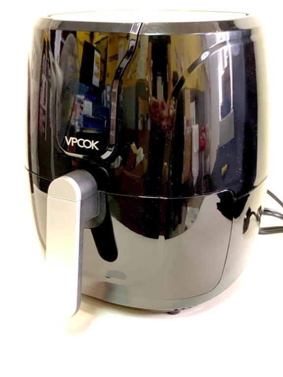 VPCOK Electric Air Fryer Oil Free, Hot Air Fryer Oven Recipe Included, 3.8 QT 6 Presets LED ...