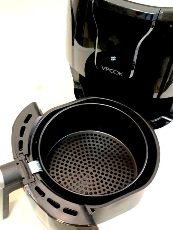 VPCOK Electric Air Fryer Oil Free, Hot Air Fryer Oven Recipe Included, 3.8 QT 6 Presets LED ...