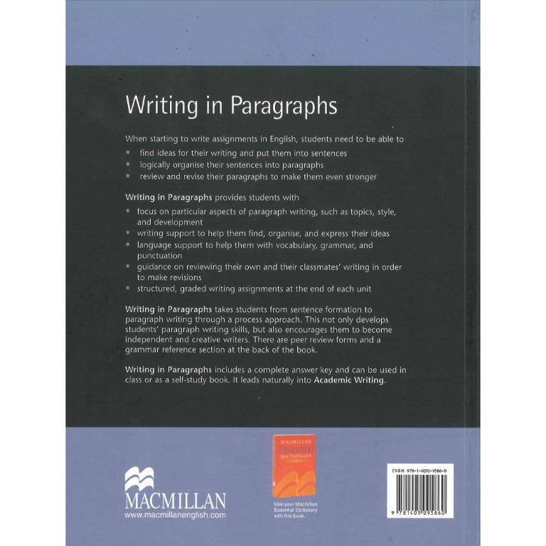 Writing in Paragraphs: From Sentence to Paragraph, 興趣及遊戲, 書本 & 文具, 補充練習 ...