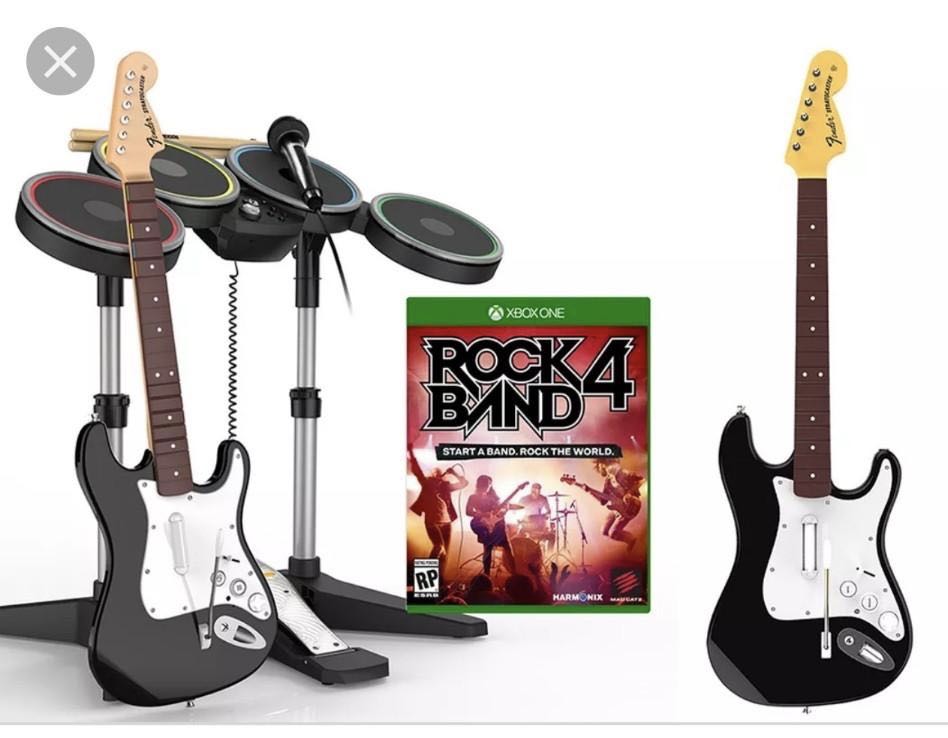 Xbox One - Rock Band 4 Band in a Box Bundle (with extra Guitar ...