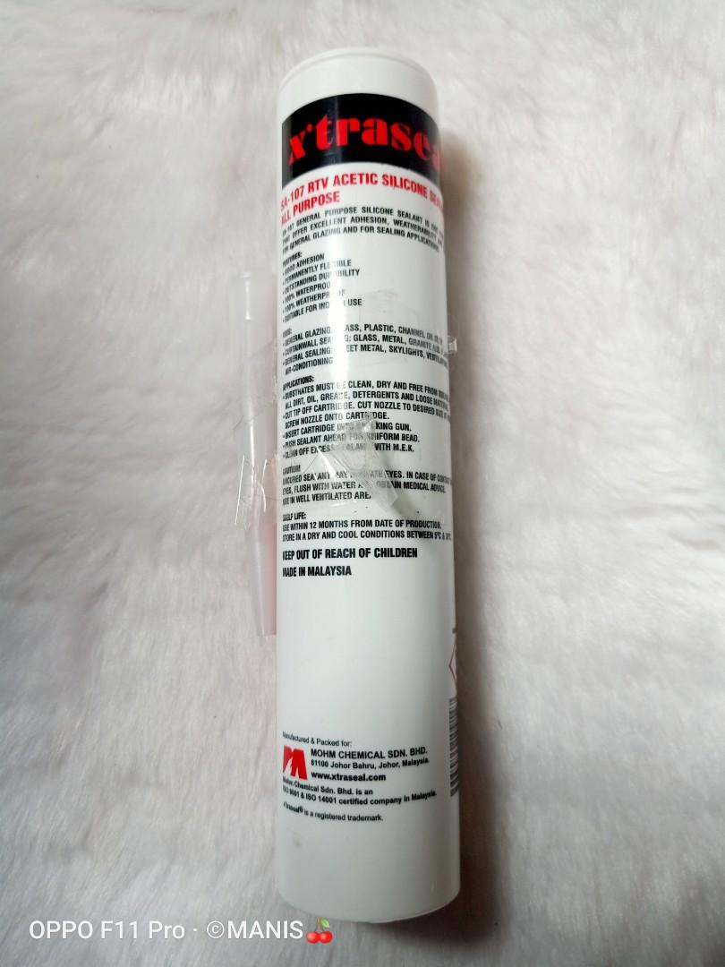Xtraseal SA-107 All Purpose RTV Acetic Silicone Sealant Black / Gam ...