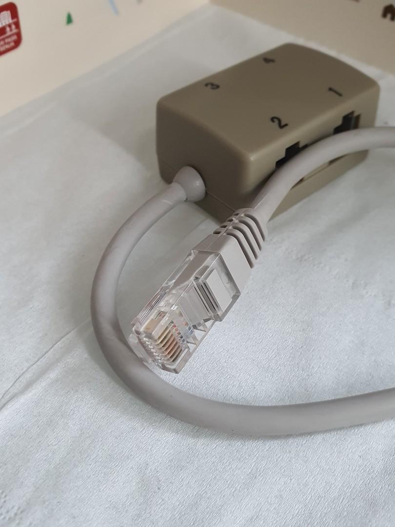4 ports Telephone line splitter - RJ45 to RJ11, Audio, Portable Audio ...