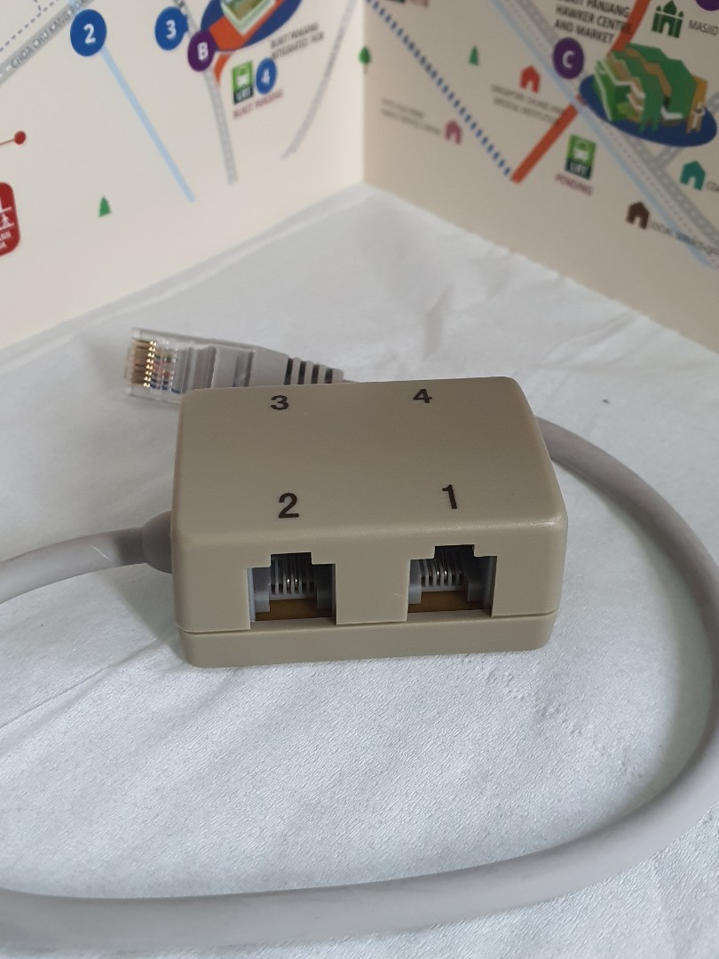 4 ports Telephone line splitter - RJ45 to RJ11, Audio, Portable Audio ...