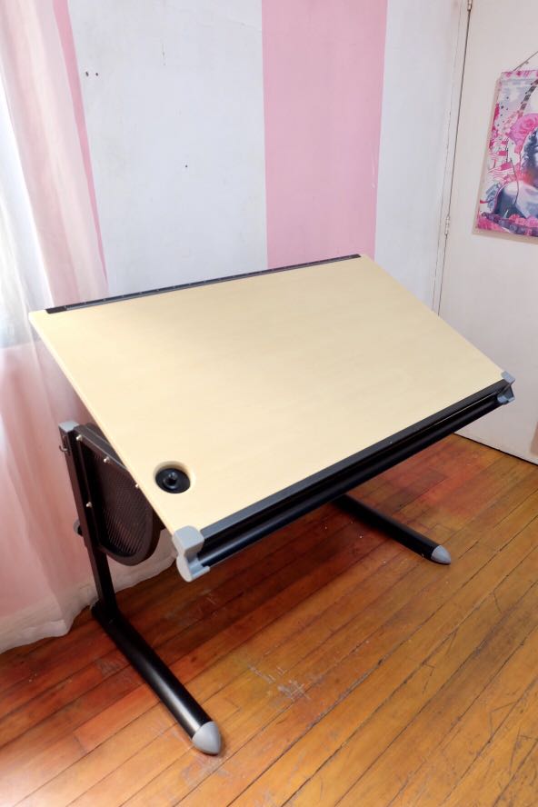 Adjustable Drafting Table | Study Table w Storage, Furniture & Home ...