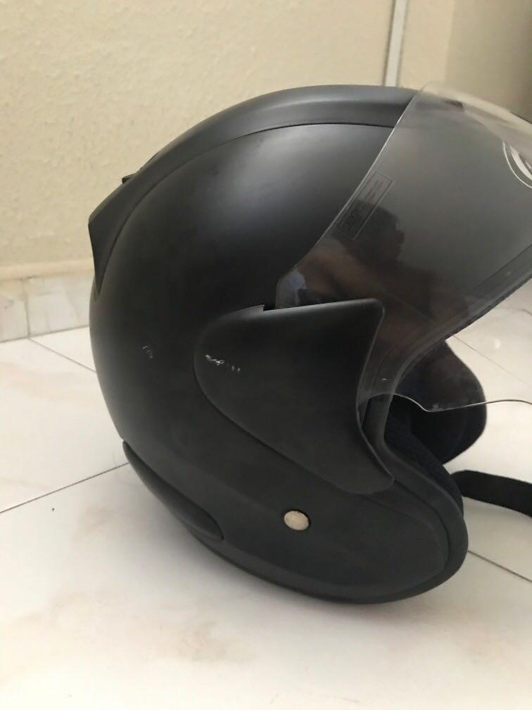 ARC Helmet Black Matt, Motorcycles, Motorcycle Accessories on Carousell
