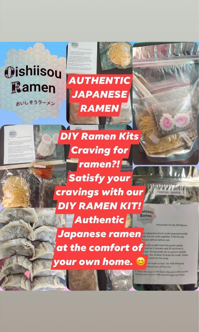Authentic Ramen DIY Kits, Food & Drinks, Local Eats on Carousell