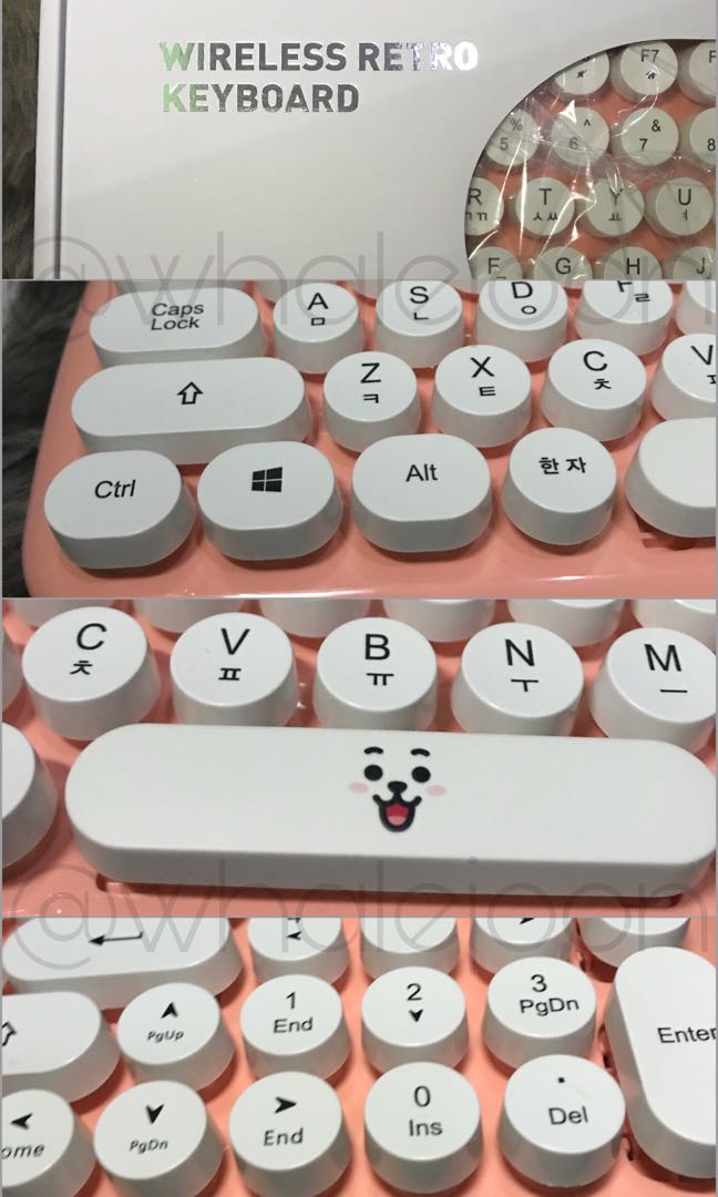 BT21 RJ Wireless Retro Keyboard, Hobbies & Toys, Memorabilia & Collectibles, K-Wave on Carousell