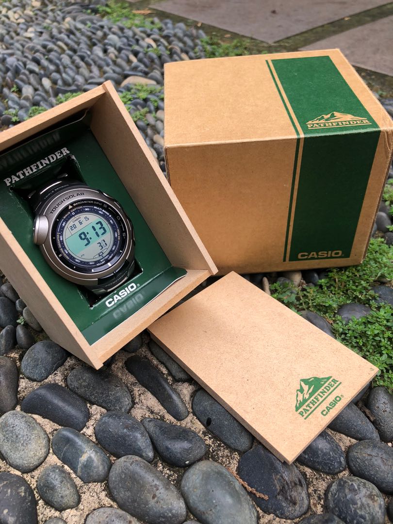 Casio Pathfinder / protrek PAW 1400, Fesyen Pria, Jam Tangan di Carousell