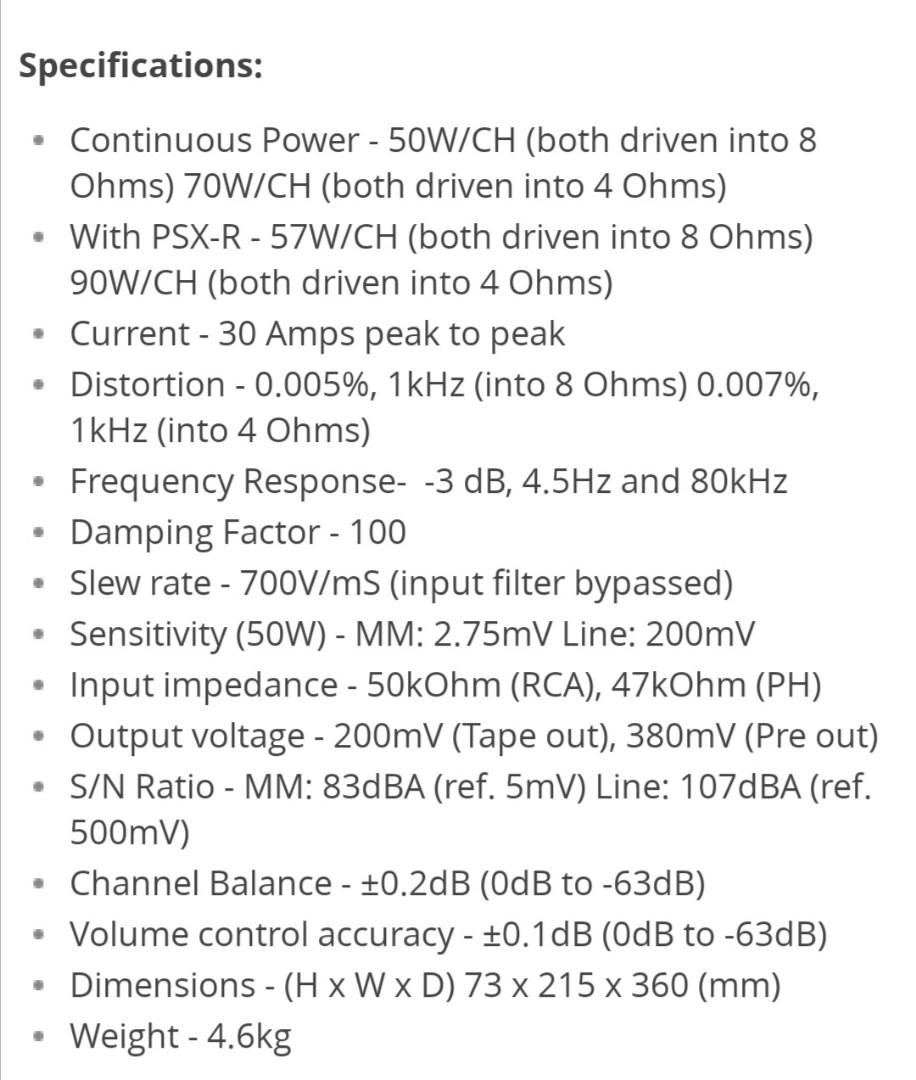 Cyrus III integrated amplifier, Audio, Other Audio Equipment on Carousell