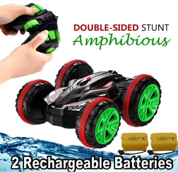 Double-Sided Stunt Car 2.4Ghz 4WD RC Car Boat 6CH Remote Control ...