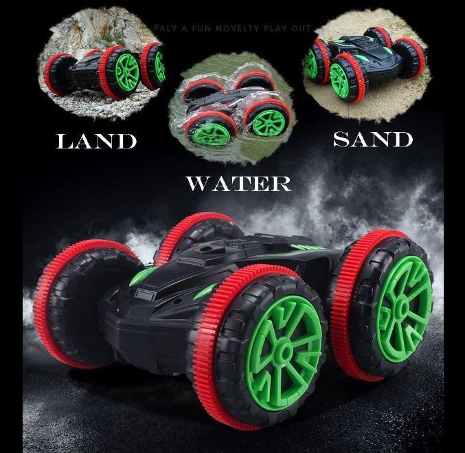 Double-Sided Stunt Car 2.4Ghz 4WD RC Car Boat 6CH Remote Control ...
