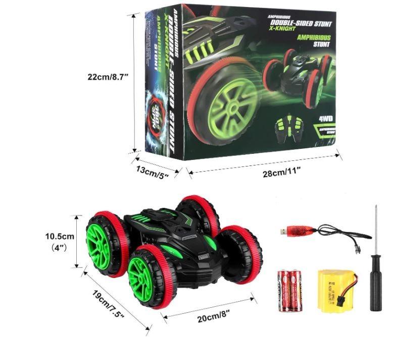 Double-Sided Stunt Car 2.4Ghz 4WD RC Car Boat 6CH Remote Control ...