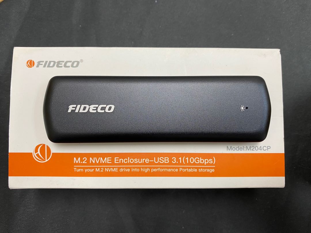 FIDECO M.2 NVME External SSD Enclosure, PCIe USB 3.1 Gen 2 10Gbps ...