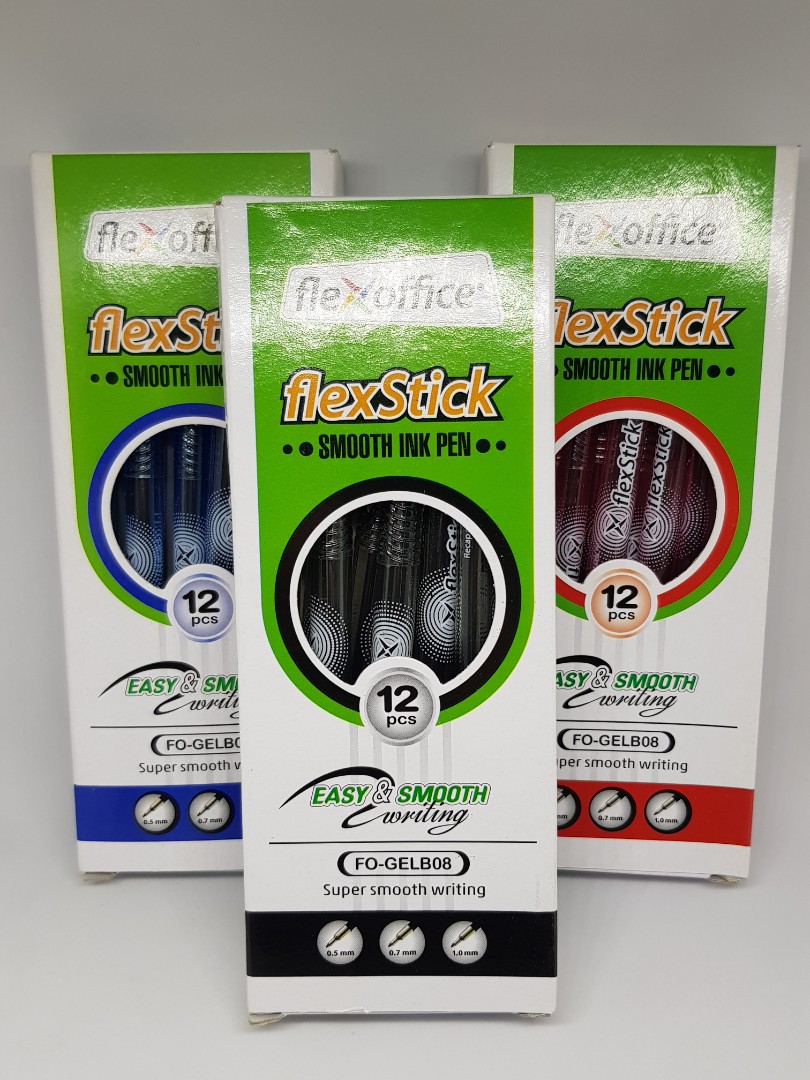 Flexoffice Flexstick Smooth Ink Pen 0.7mm (Dozen), Hobbies & Toys ...